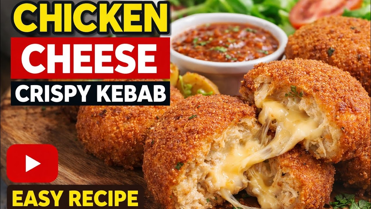 Crispy Chicken Cheese Kebab at Home | Simple & Tasty Recipe 🔥 - YouTube