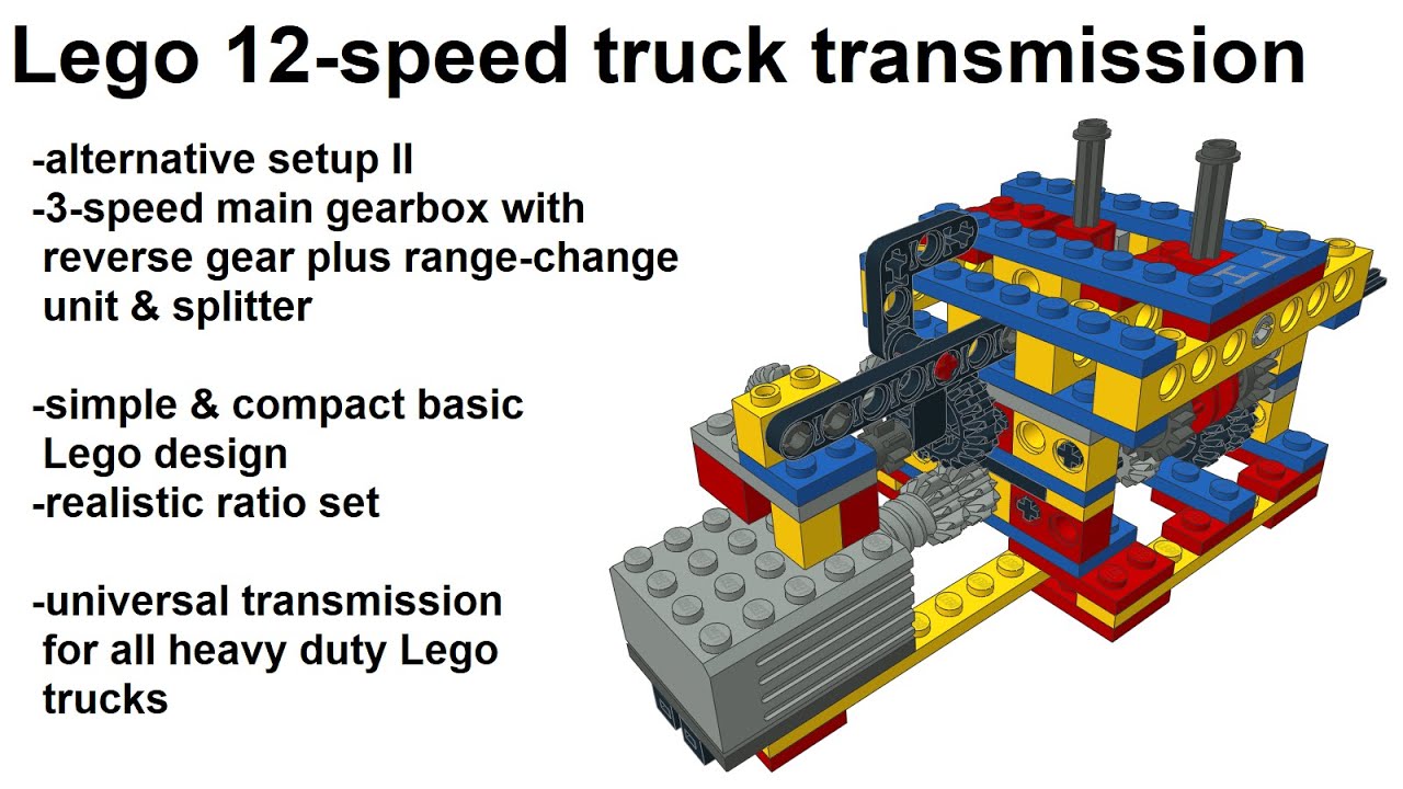Lego 12-speed universal heavy duty truck transmission (alternative ...