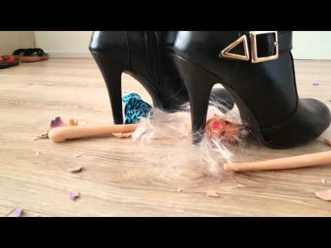 Doll crush in high heel boots
