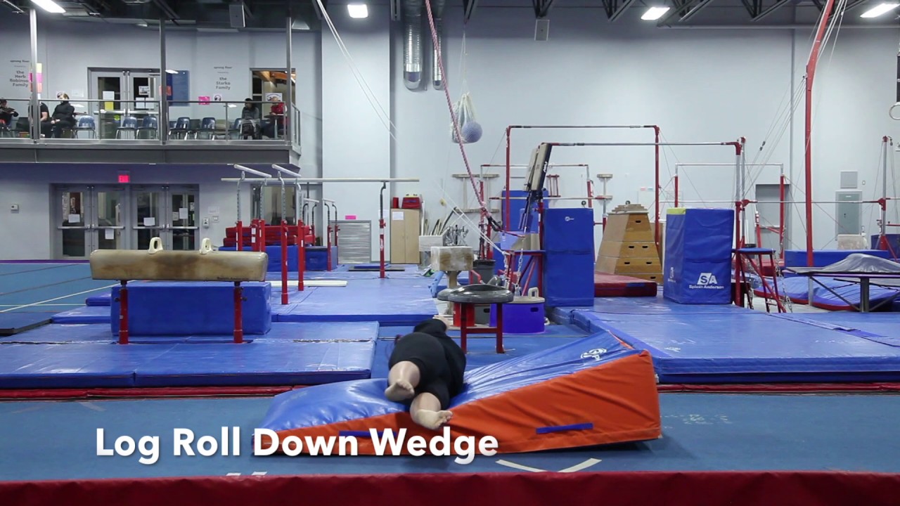 Gymnastics Video Model: Log Roll Down Wedge - YouTube