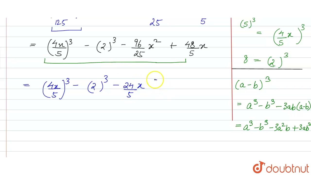 Factorize n 64 125 x 3 8 96 25 x 2 48 5x 9 FACTORIZATION
