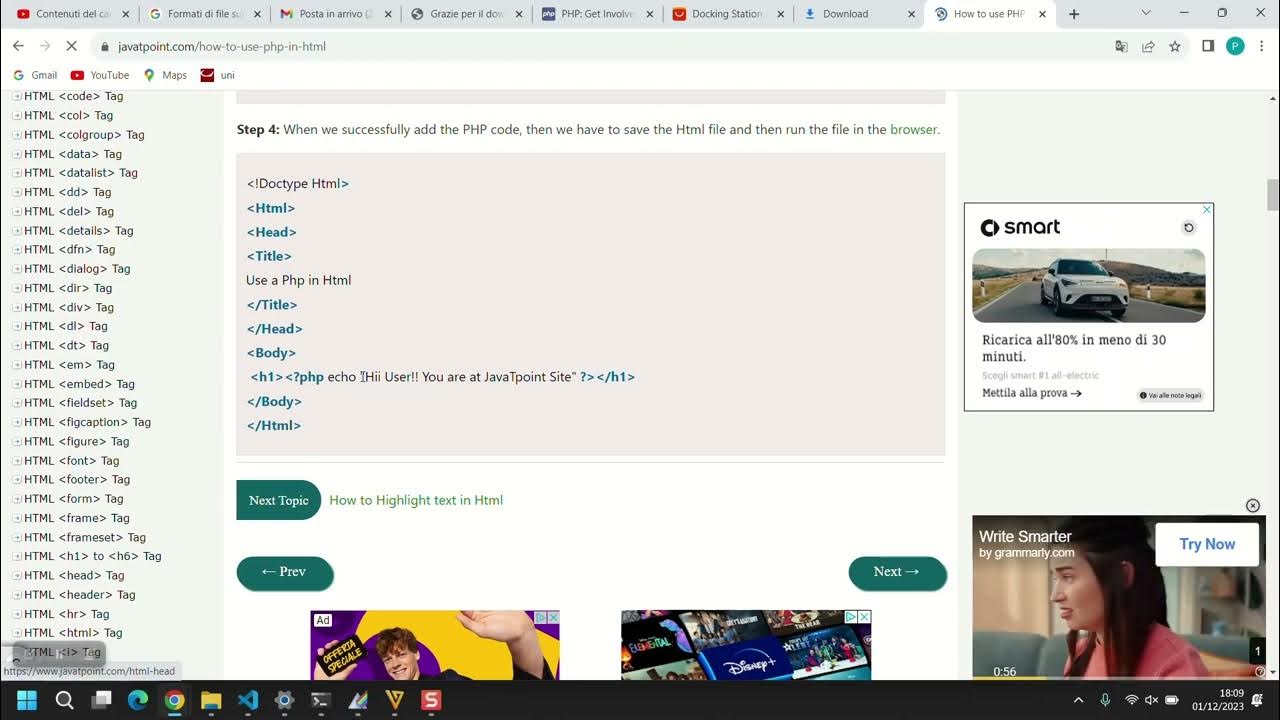 php lesson 1 - YouTube