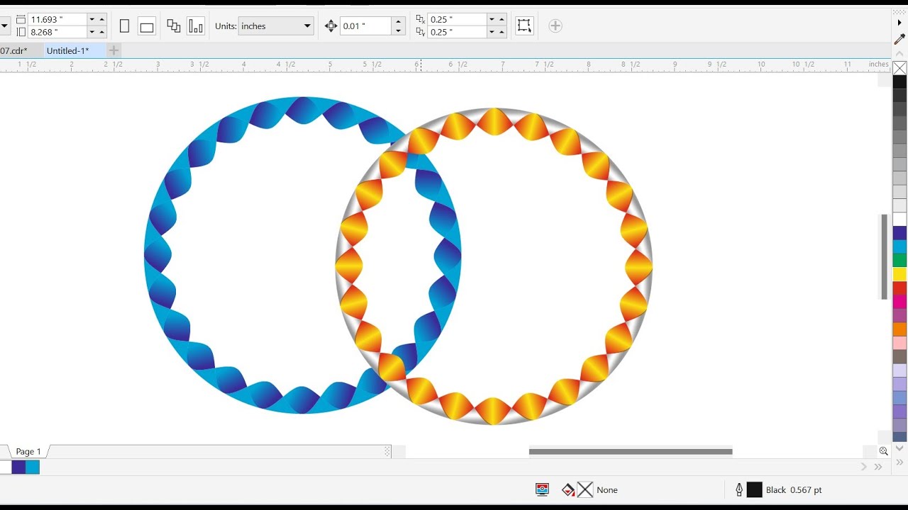 Circle Design in CorelDraw, Design for Beginners - YouTube