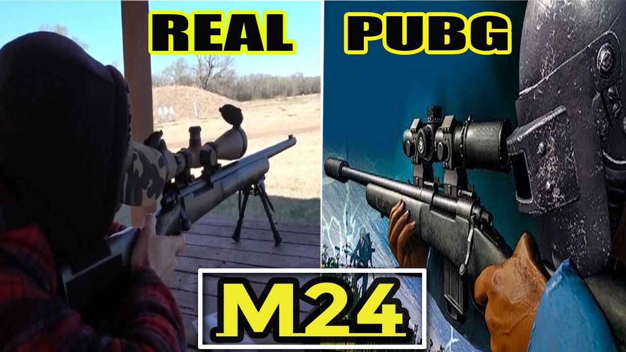 REAL M24 VS PUBG M24 | How to shoot in PUBG and Real Life - YouTube