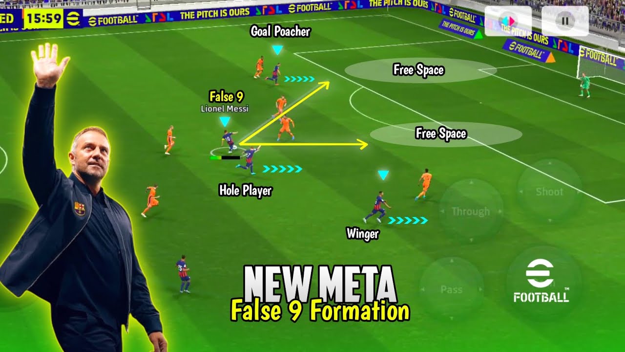 Back to False 9 🗿🔥 A Fascinating Tactical Setup 🥵🔥 New Meta False 9 ...