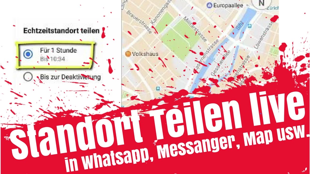 Aktueller Standort Teilen (live dein Standort teilen) mit Maps auf Iphone, Whatsapp, Androide ...