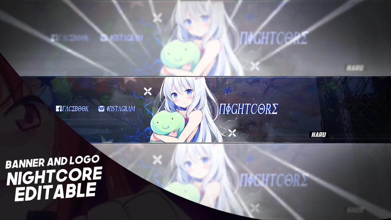 Banner And Logo Template Nightcore | Speed Art - YouTube