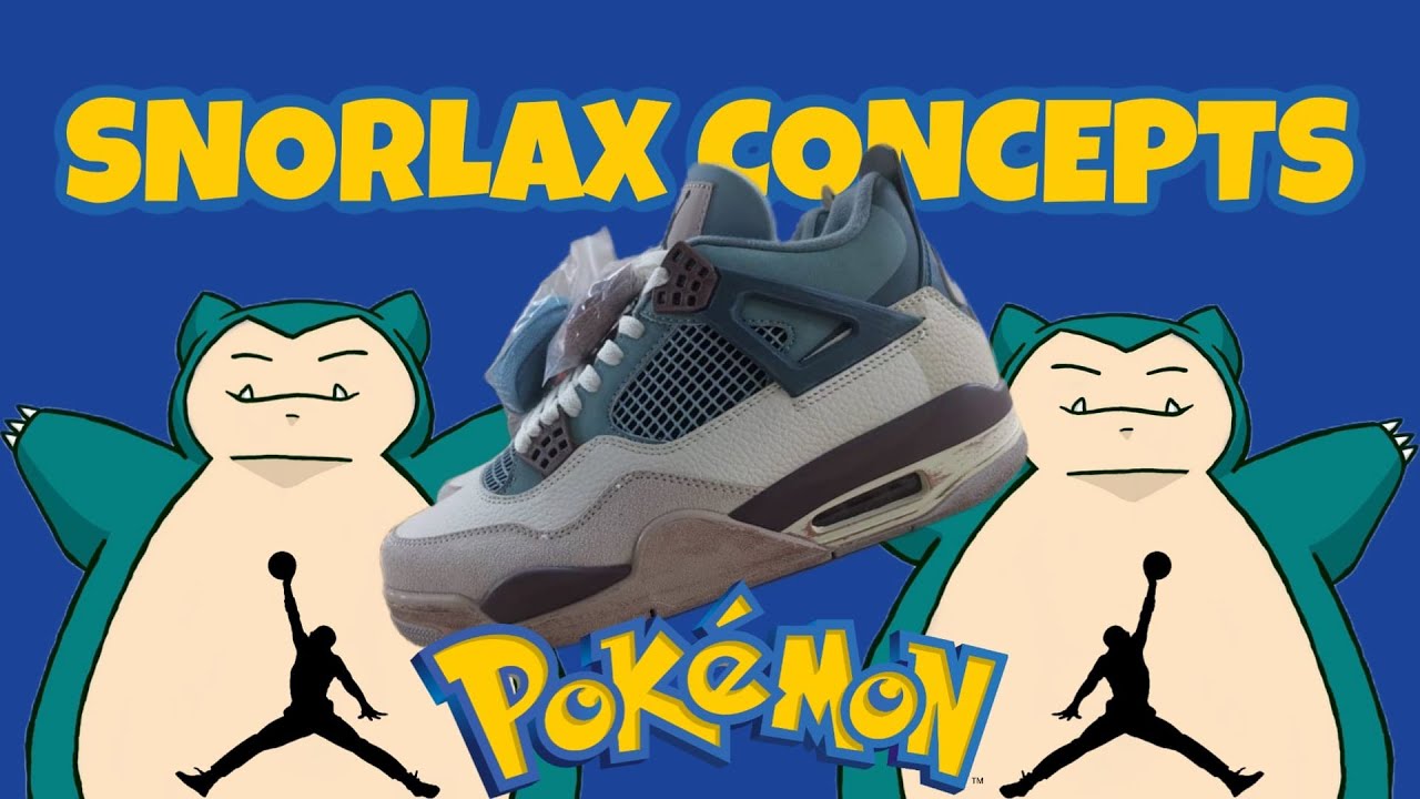 Jordan 4 Snorlax Custom Rep Review - YouTube