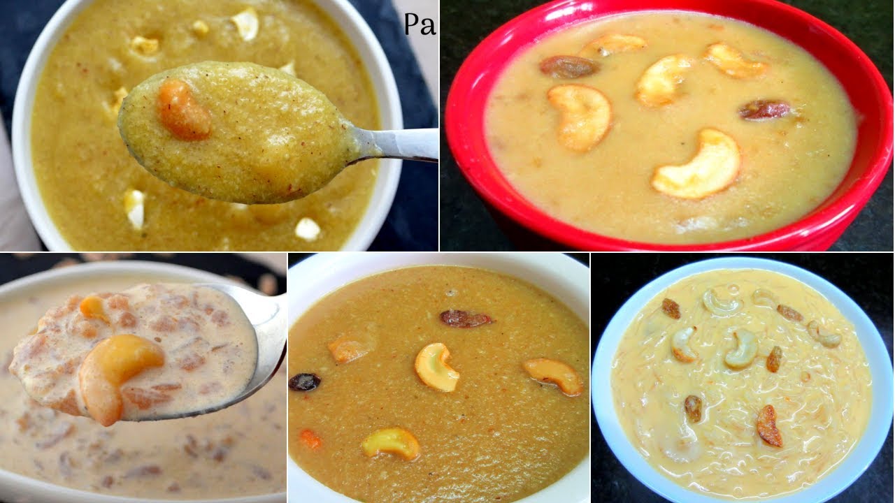 சுவையான வித விதமான பாயசம் செஞ்சு அசத்துங்க / 5 Types of payasam / Easy ...