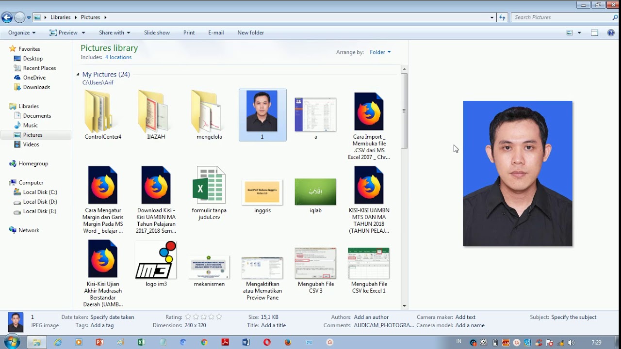 Cara Mengaktifkan atau Mematikan Preview Pane pada File Explore Windows ...