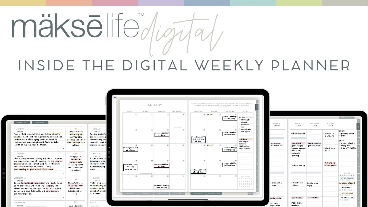 Inside the 2025 Digital Weekly Planner - YouTube
