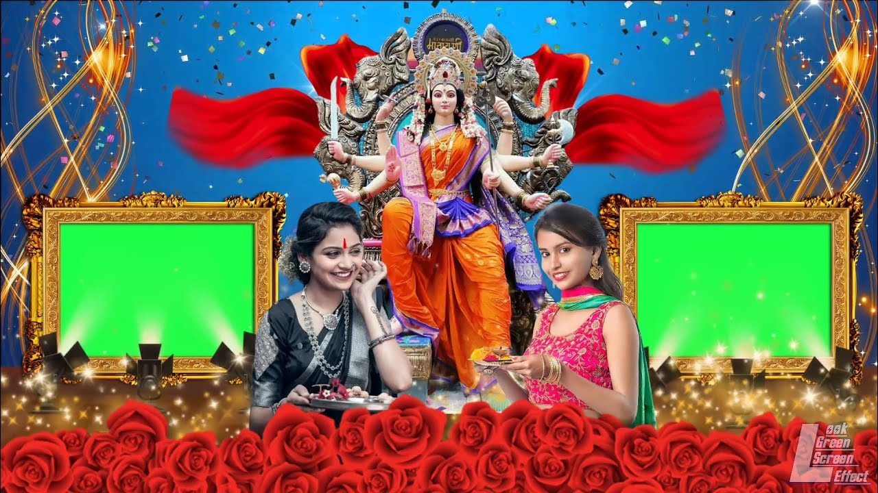 Navratri Green Screen Effect | Green Screen | Durga Puja Green Screen ...