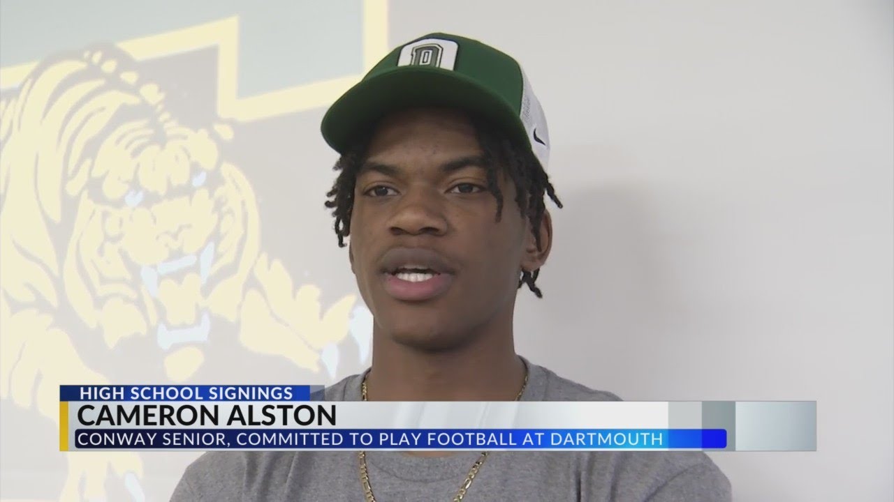 Alston commits to Dartmouth for football - YouTube
