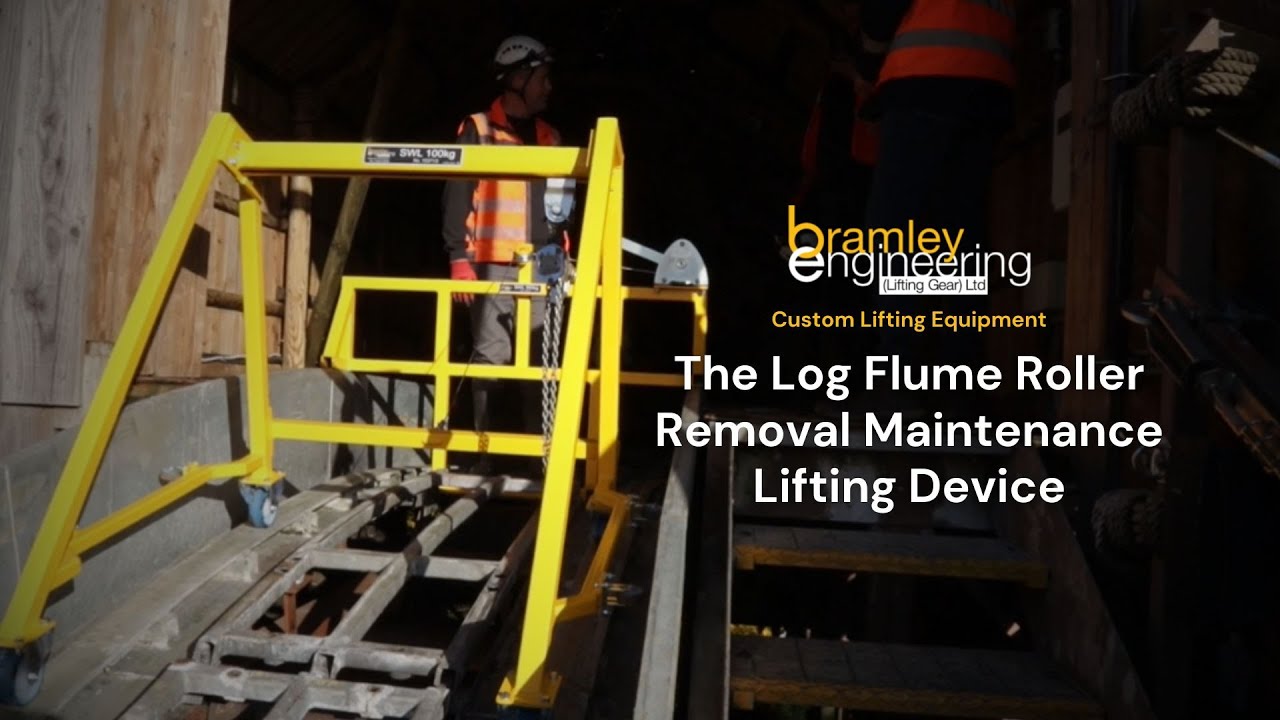 Bespoke Lifting Equipment Log Flume Roller Removal Maintenance Lifting ...