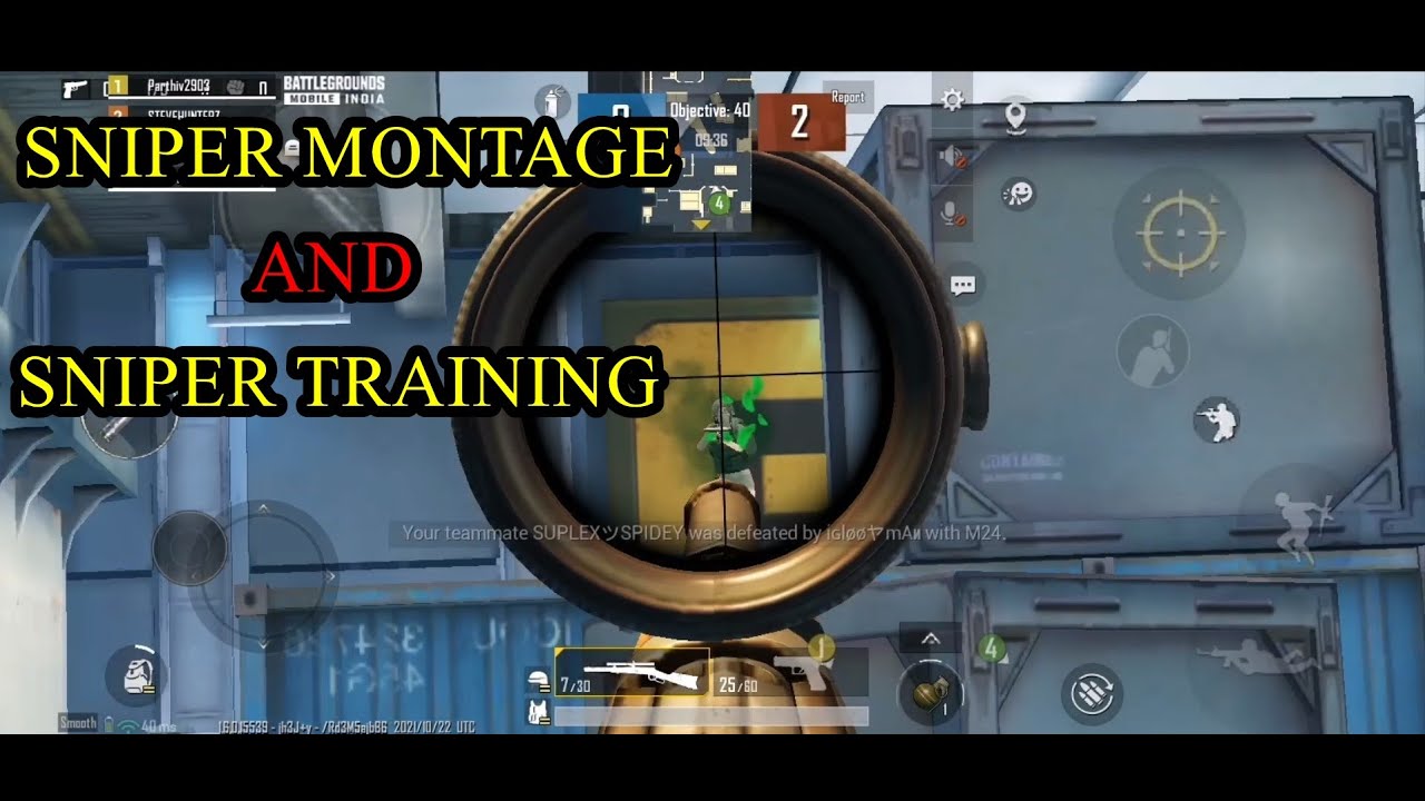 BATTLEGROUNDMOBILEINDIA | BGMI | SNIPER TRAINING | SNIPER MONTAGE - YouTube