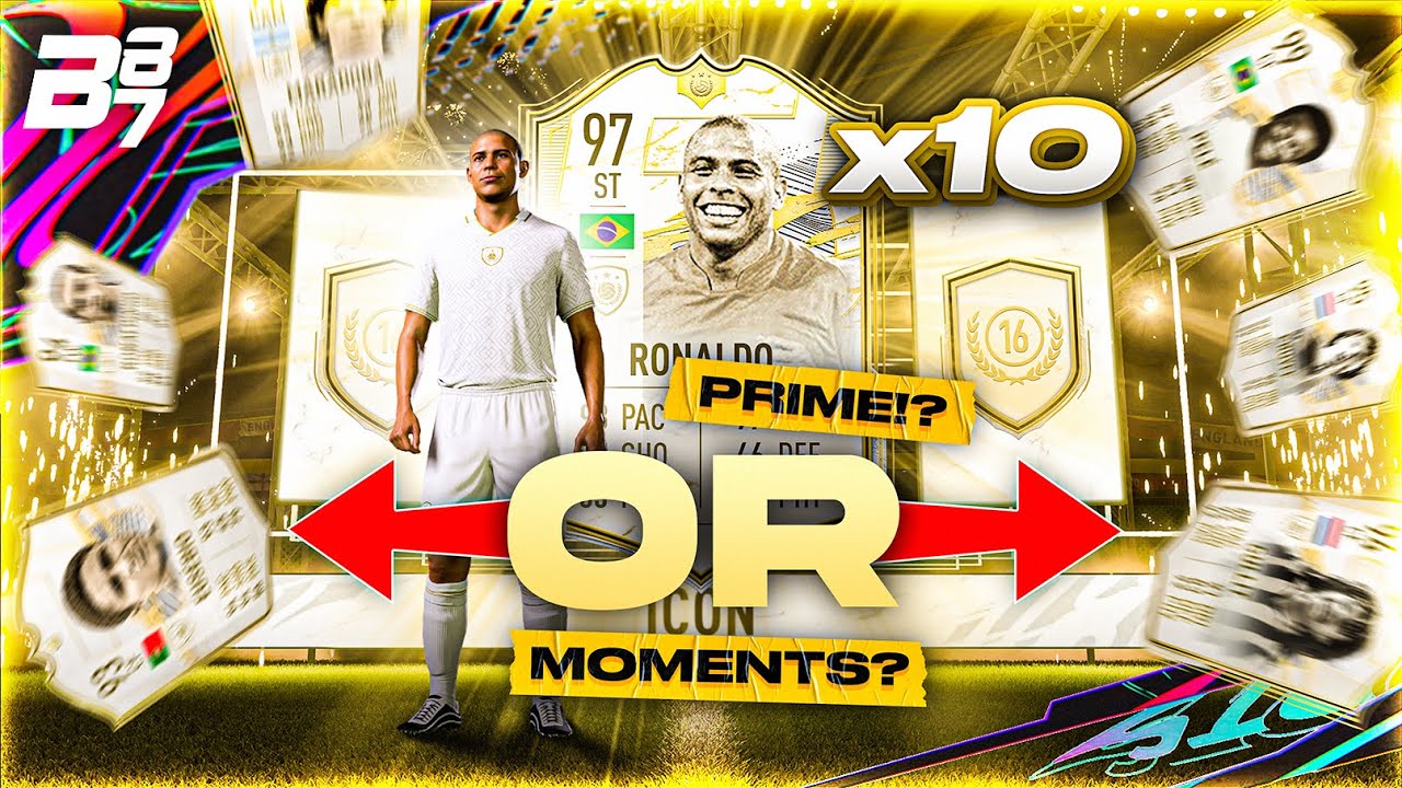 97 ICON MOMENTS R9 RONALDO IN A PACK! 10 X PRIME OR ICON MOMENTS PACKS ...