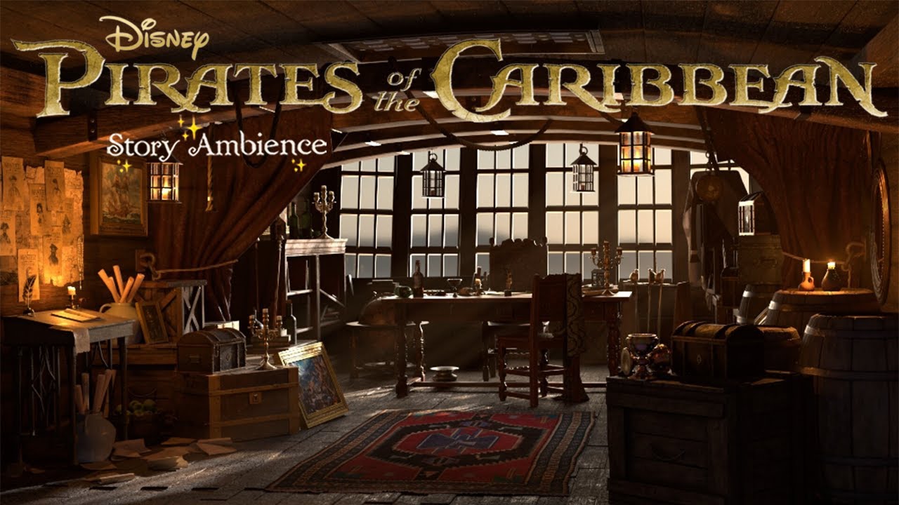 The Black Pearl☠️Barbosa's Cabin🏴‍☠️Pirates of the Caribbean Ambience ...