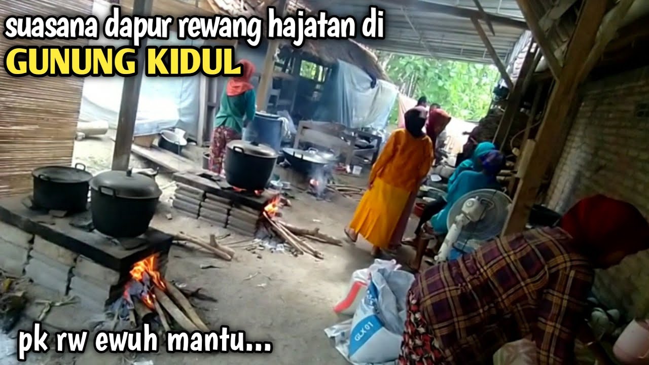 suasana dapur rewang hajatan di gunung kidul//pk RW ewuh mantu//desa ...