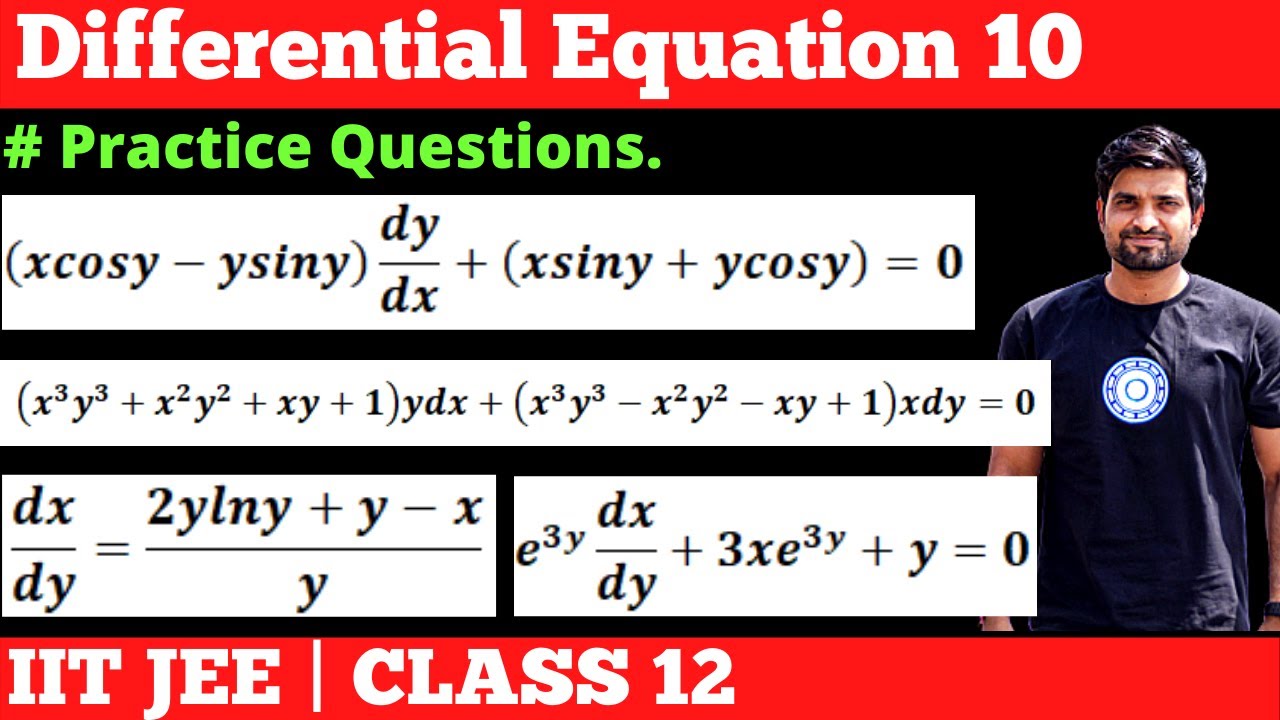 Previous Year Questions Differential Equation iit jee | class 12 | part ...