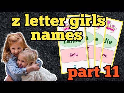 girls names starting with letter Z with meaning || part 11 - YouTube