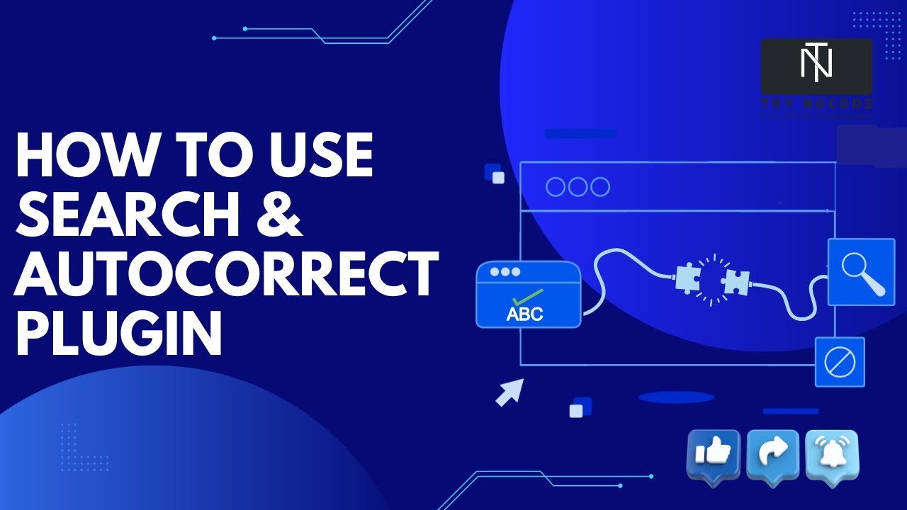 How to use search and autocorrect plugin - YouTube