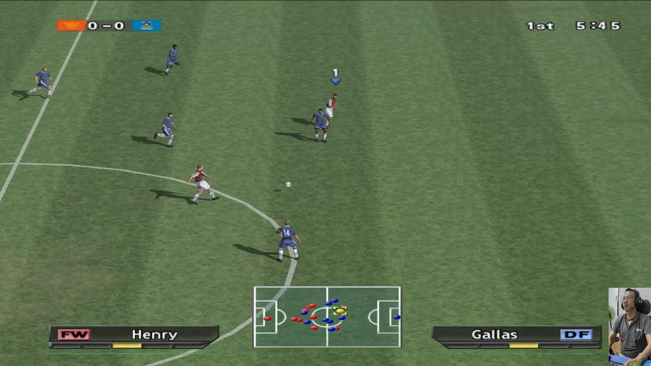 Arsenal [2001] main squad vs Chelsea | Pro Evolution Soccer PS2 - YouTube