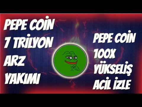 PEPE Coin 7 Trilyon Arz Yakıldı ! PEPE Coin 100x Yükseliş Gelebilir Mi?