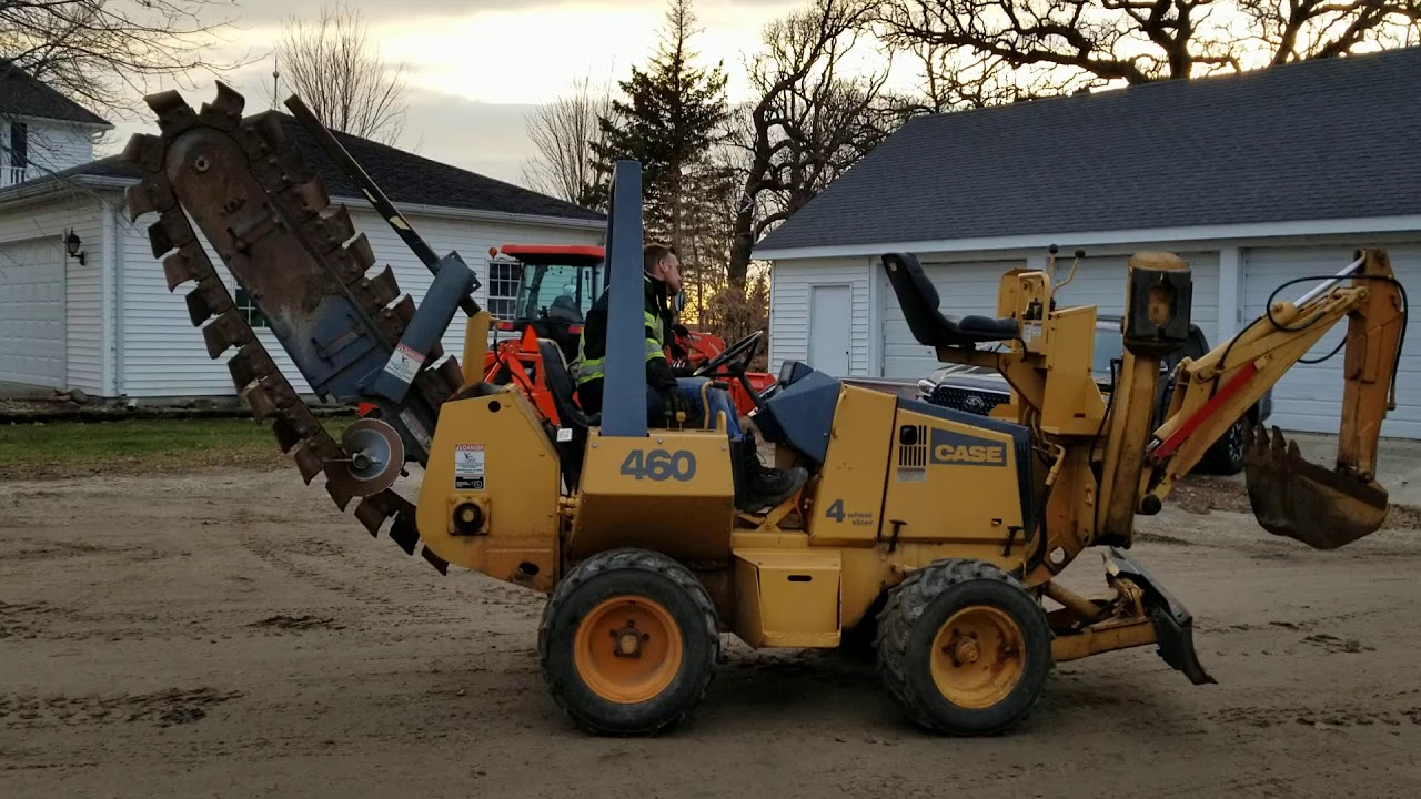 Owatonna, MN: CASE 460 Trencher Video 2 - YouTube