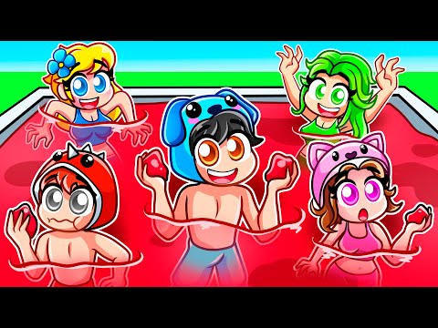 WORLDS LARGEST JELLY POOL In Roblox With MY CRAZY FAN GIRLS!