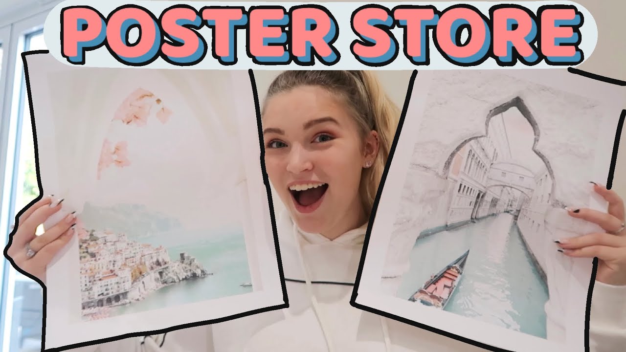 POSTER STORE REVIEW | NEW PRINTS FOR MY ROOM !- Robyn Emily - YouTube