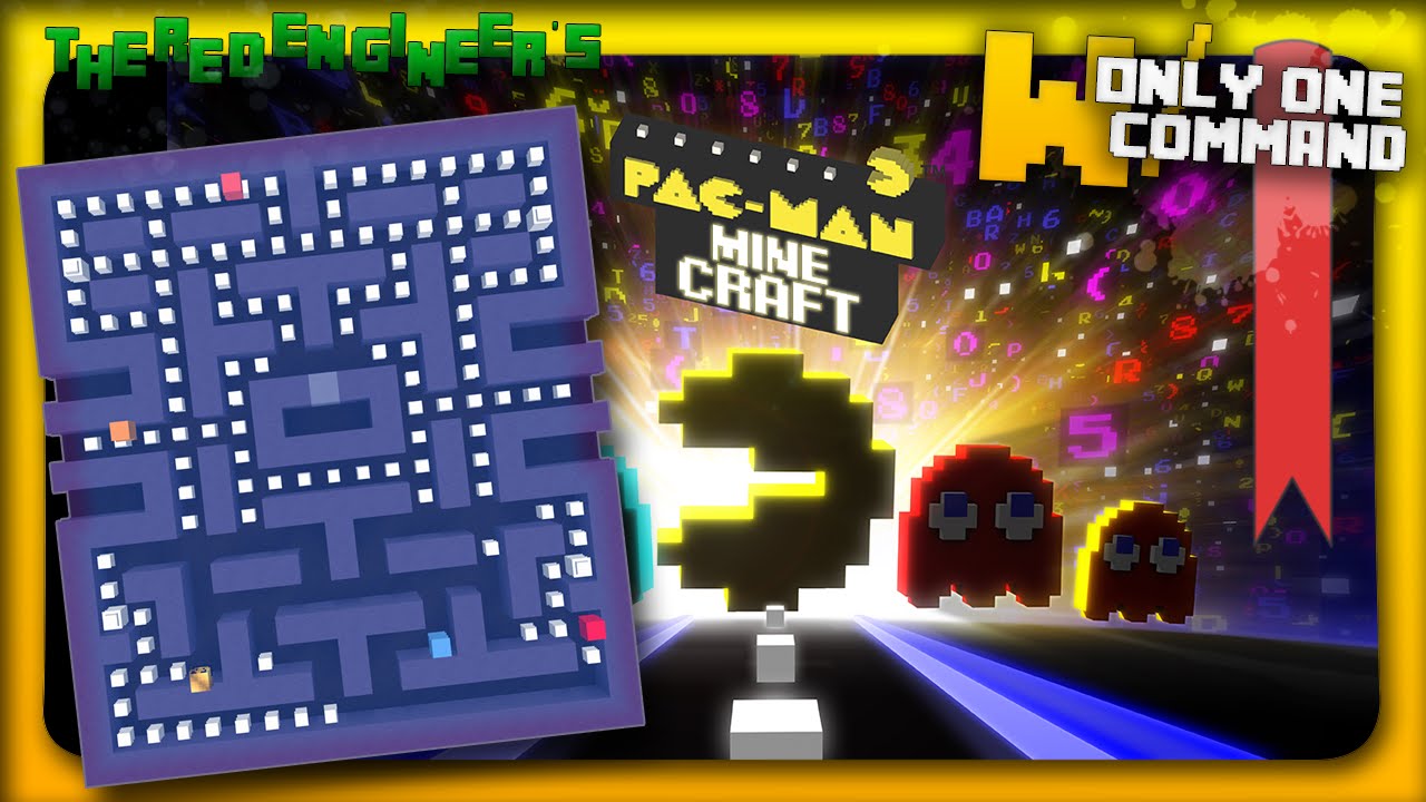 Minecraft - Pacman with only 3 command blocks | Biggest "one command ...