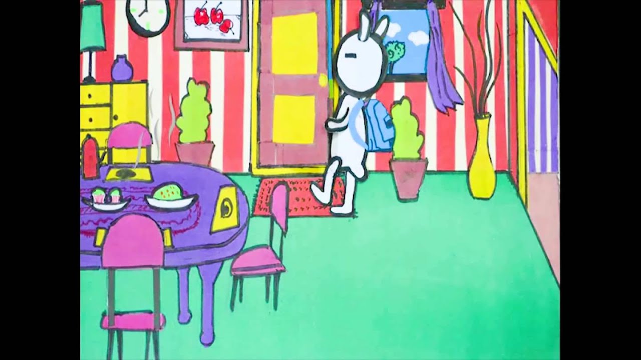 paper cutout stop motion animation (tuzki) - YouTube