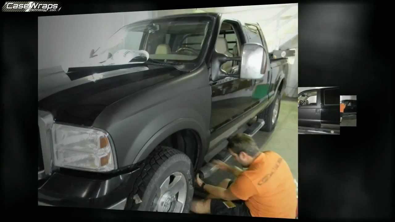 Ford F350 Matte Black Wrap 3M 1080 Casewraps Music Video 1min - YouTube