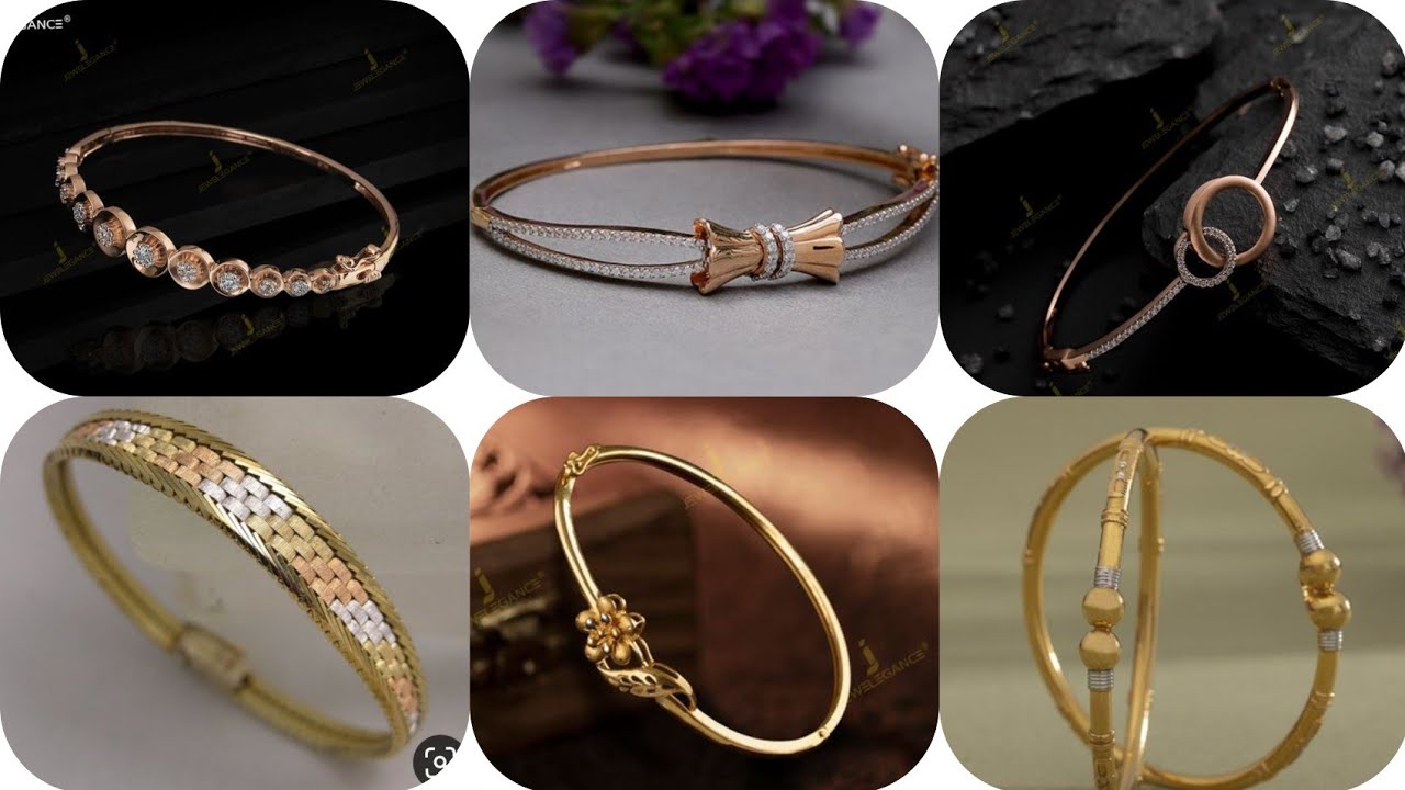 Latest Simple gold bangle designs||bangle bracelet designs|trendy gold ...