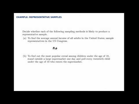 Statistics Example: Recognizing Representative Samples - YouTube