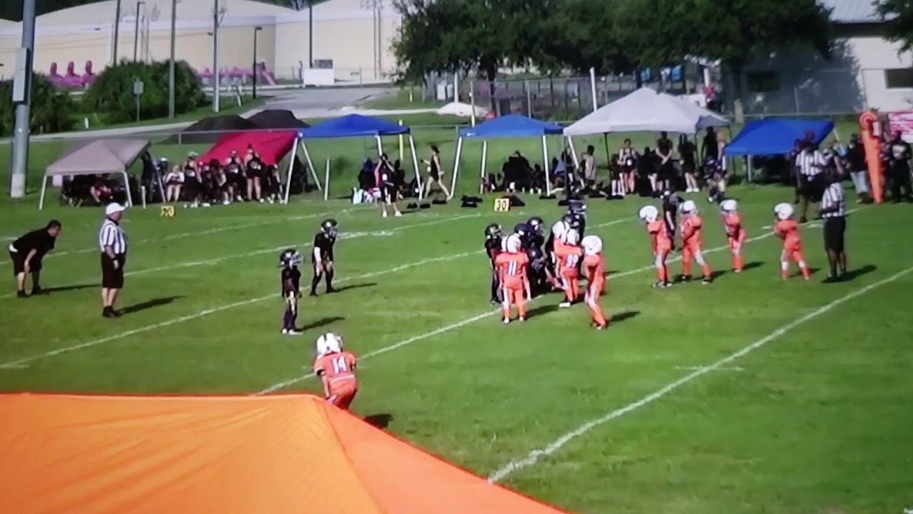 Greatest defensive play in 6U football - YouTube
