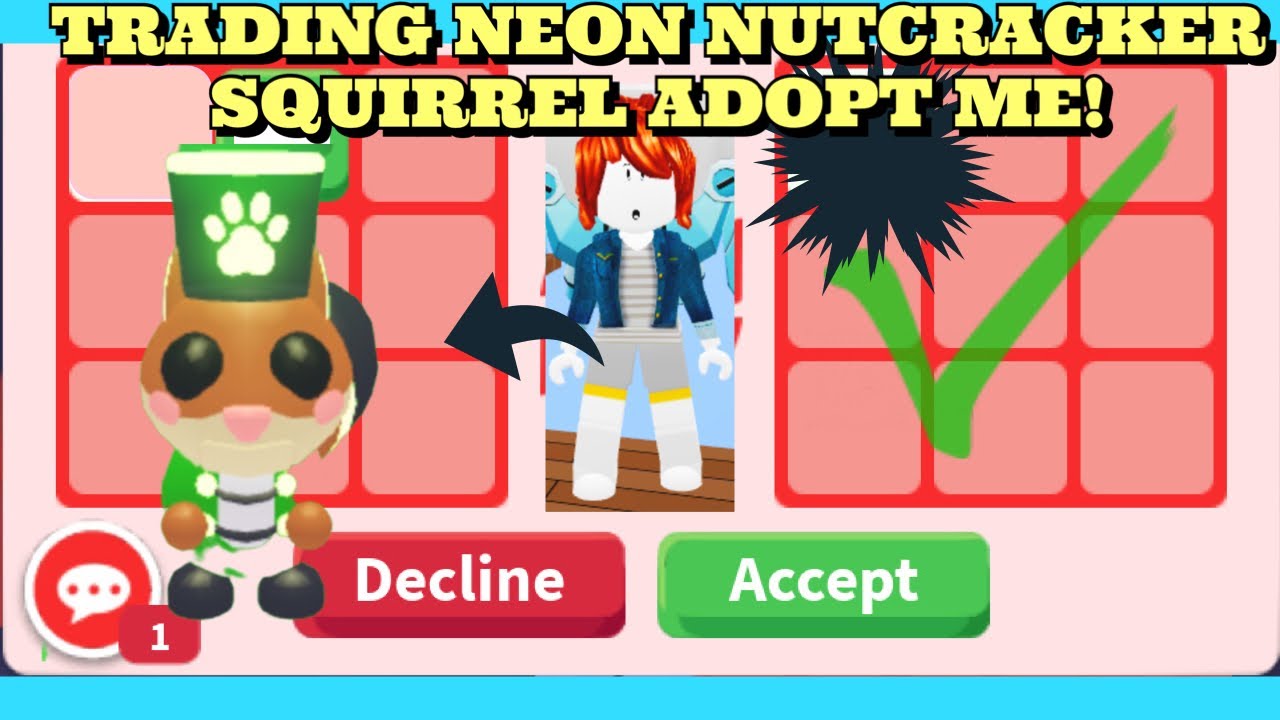 Trading Neon Nutcracker Squirrel Adopt Me! ROBLOX - YouTube