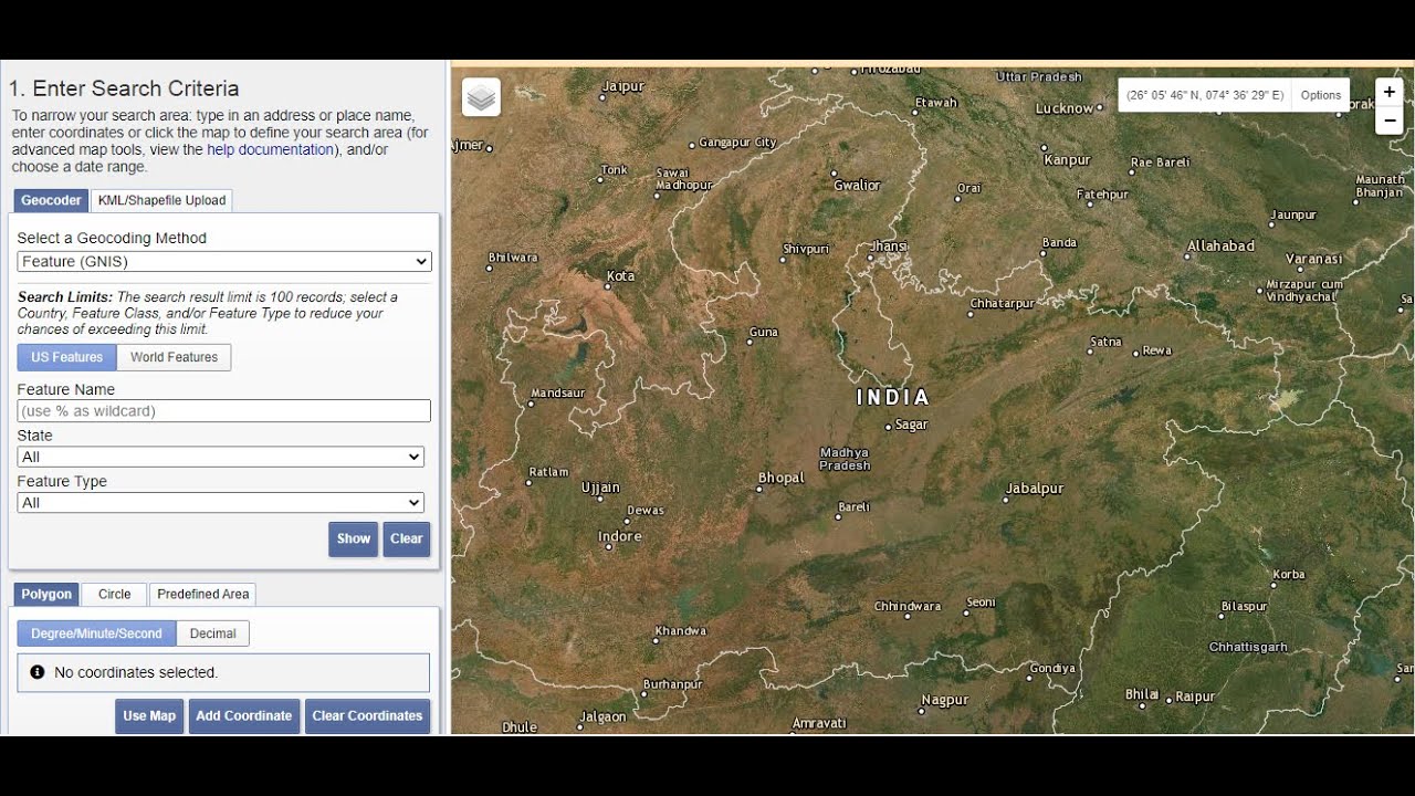 Data download from USGS earth explorer - YouTube