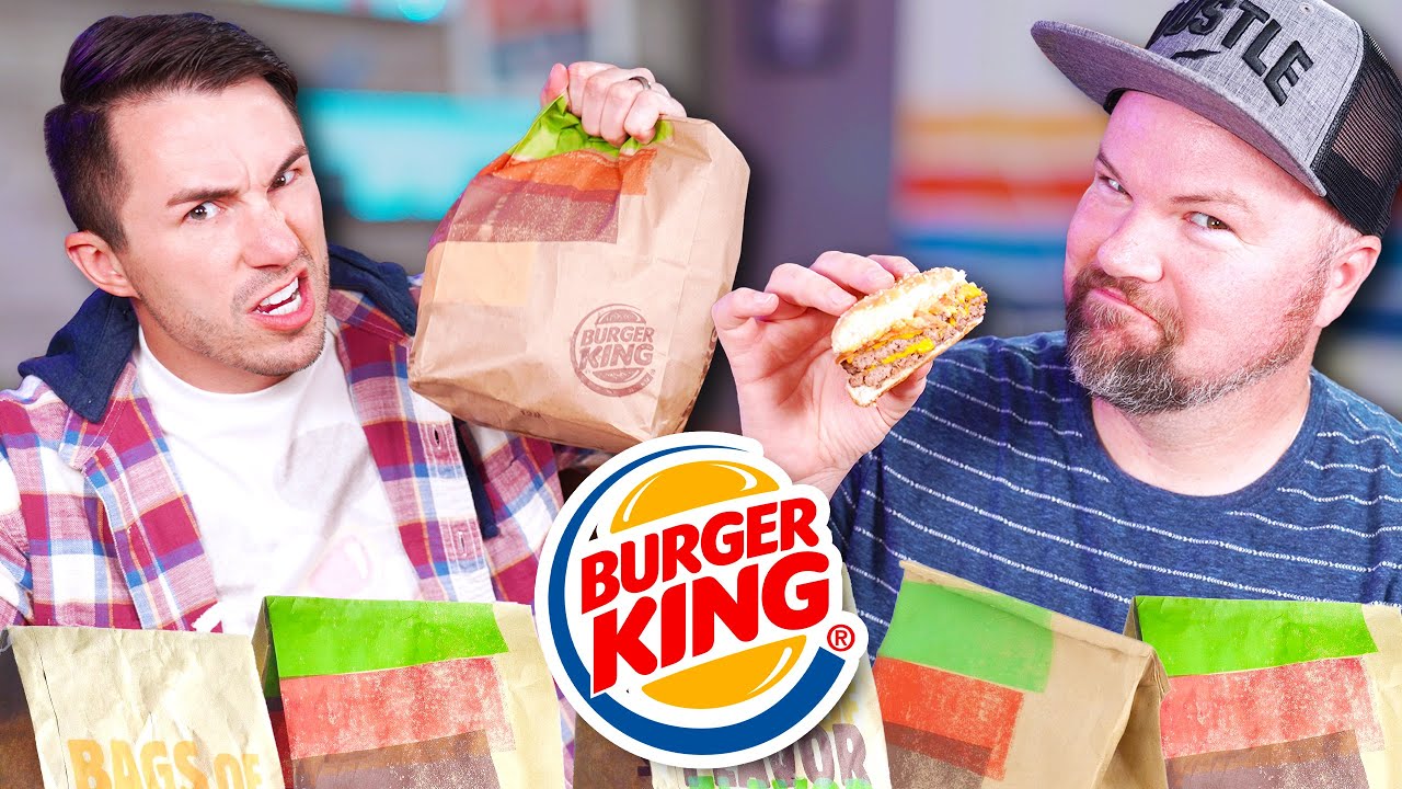 WE ATE THE ENTIRE MENU AT BURGER KING - YouTube