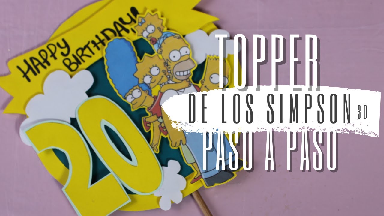 Cake Topper de los Simpson/ hazlo tu mismo / DIY 😊 - YouTube