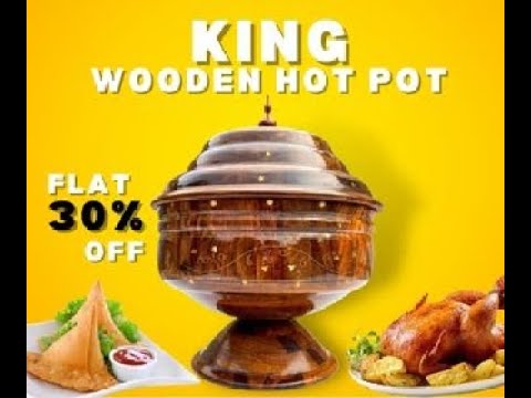 Traditional Wooden Hot Pot-Waoo Handicrafts-Pakistan - YouTube