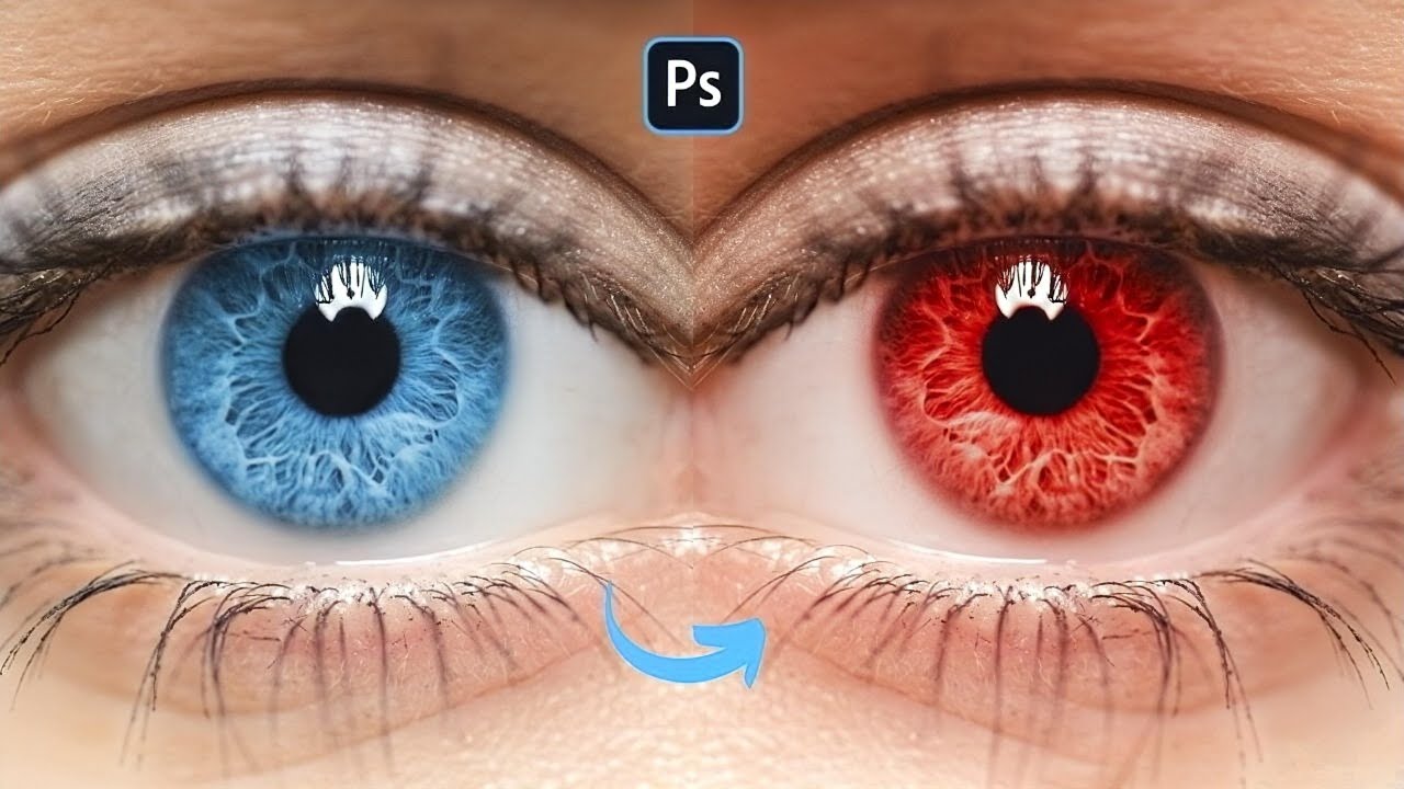 How To Change Eye Colour In Photoshop | Adobe Photoshop | Photoshop ...
