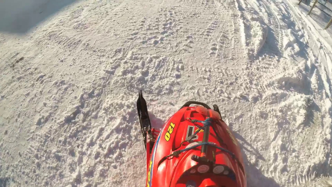 Insane mini snowmobile tricks!!!!!! - YouTube