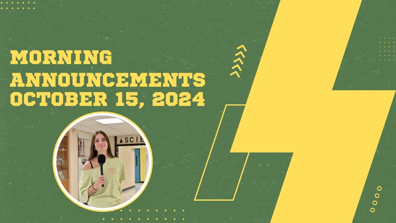 Morning announcements - October 15th 2024 - YouTube