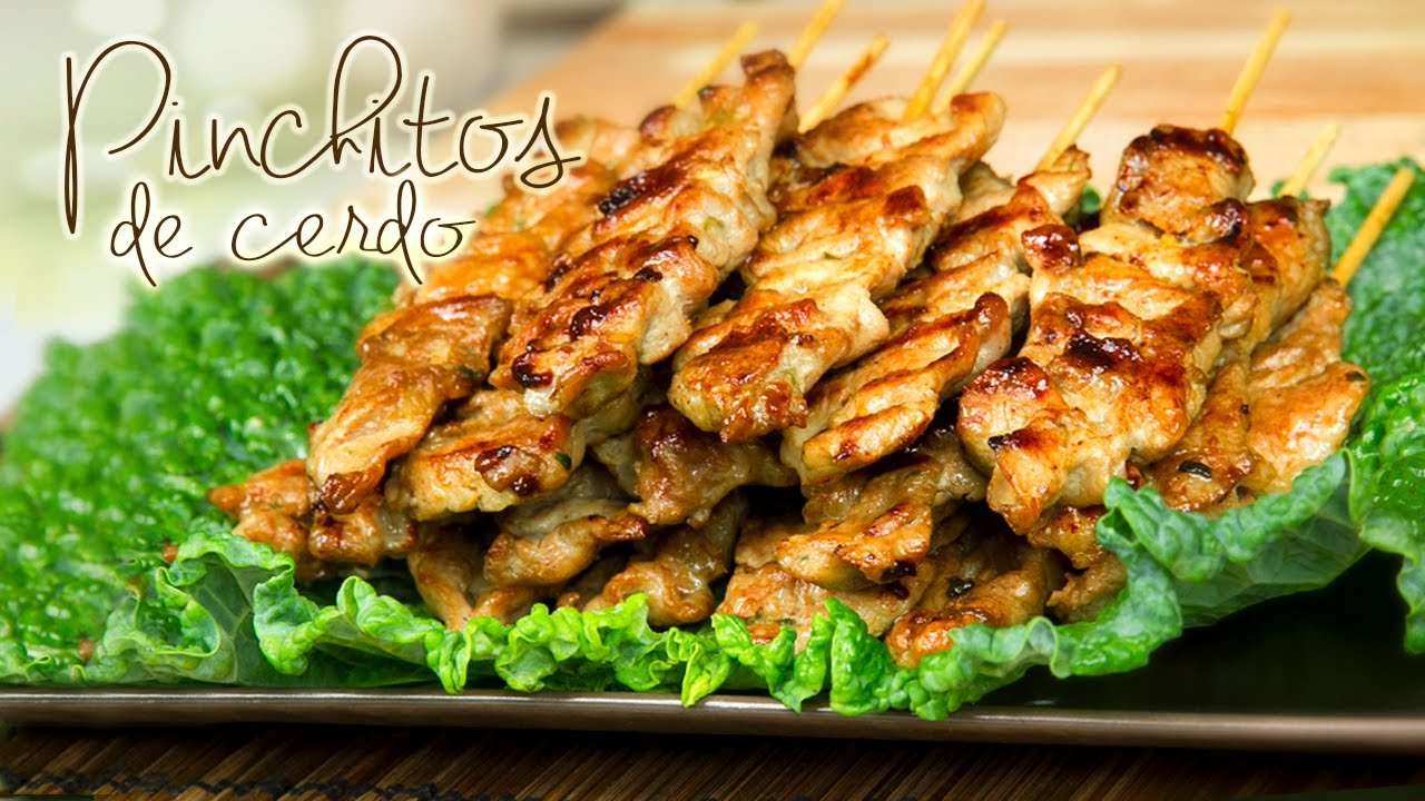Receta fácil de Pinchitos de cerdo - YouTube