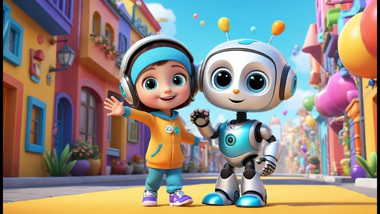 High Five Song with Robots in the Learning City | Fun STEM Song for ...