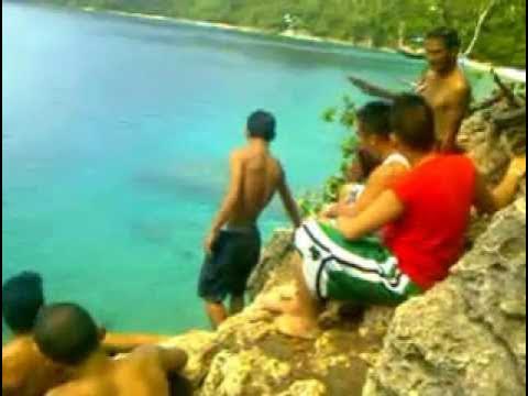 Cliff Dive @ Canibad Beach, Samal Island - YouTube