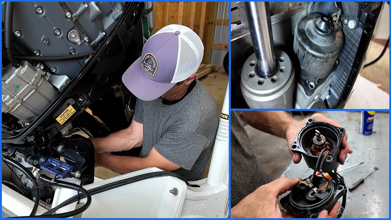 Suzuki DF250 Outboard Trim Motor Replacement - YouTube