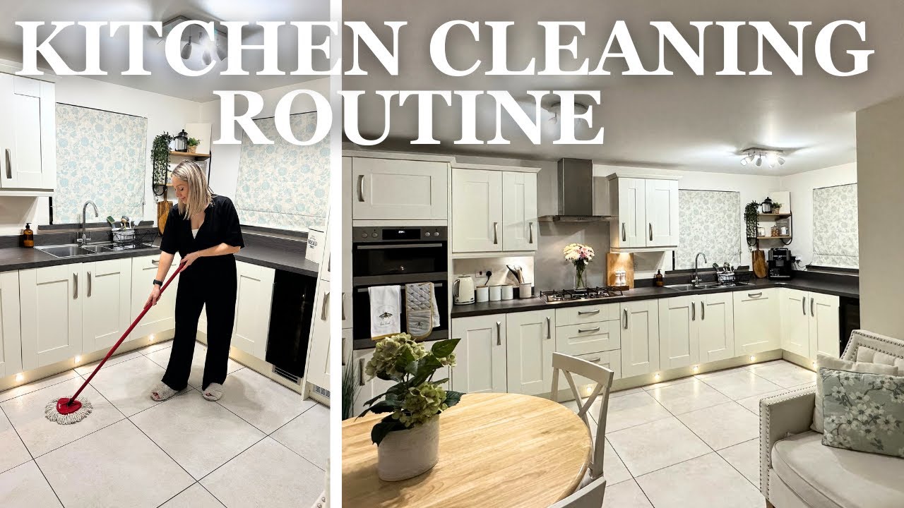 Weekly Evening Kitchen Cleaning Routine | Clean with Me | Cleaning ...