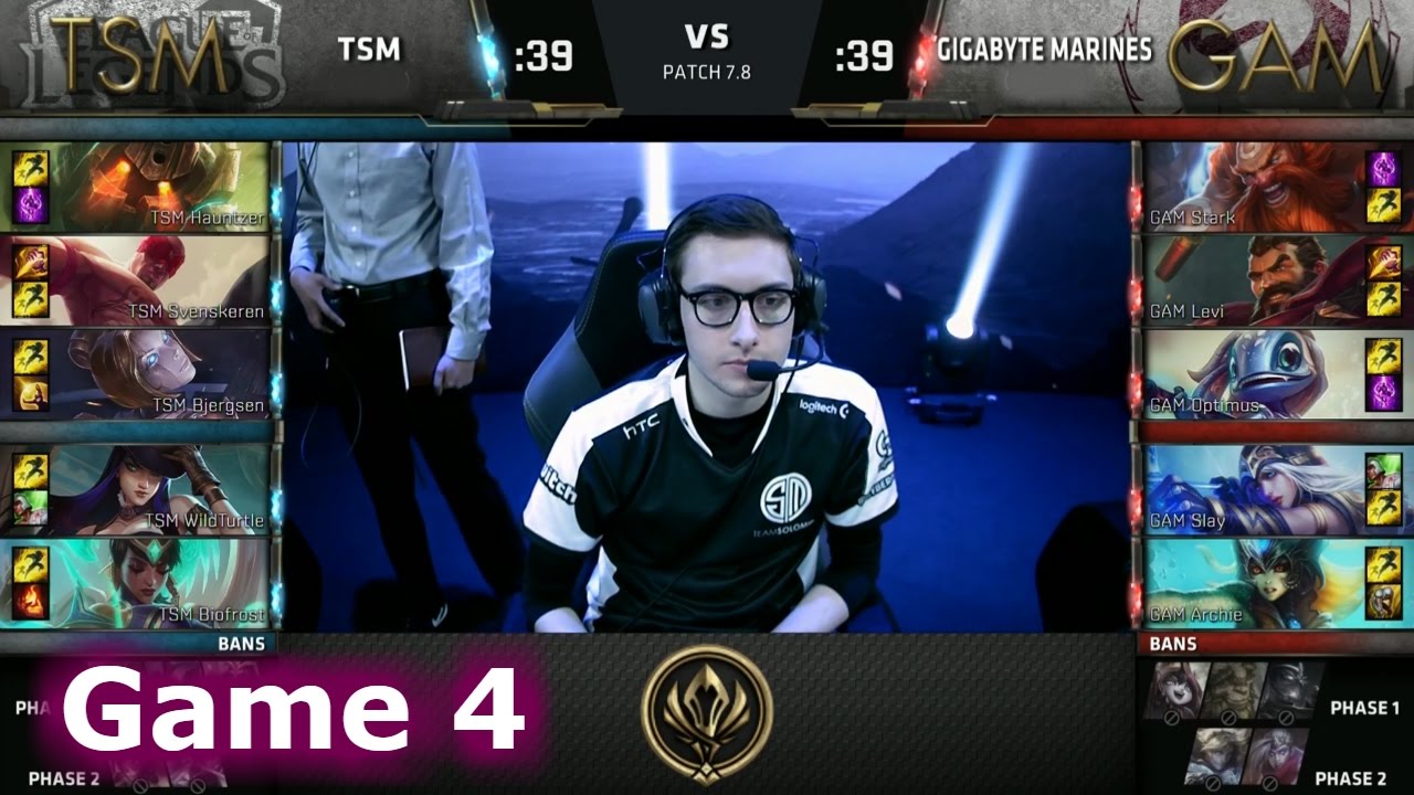 TSM vs Gigabyte Marines | Game 4 LoL MSI 2017 Play-In | TSM vs GAM G4 MSI 2017 - YouTube